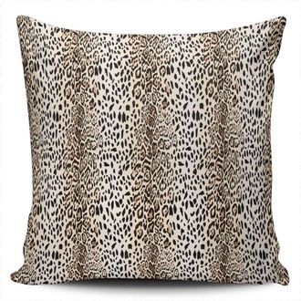 Generic Leopard Sofakissenbezug Luxuriöse Dekokissen Quadratische Kissenhülle Für Schlafzimmer Heimdekoration Balkon 45X45Cm