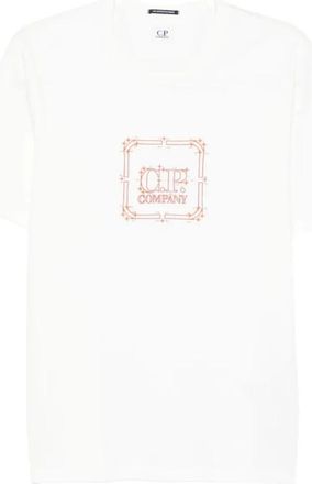 C.P. Company C.p. Company, Homme, Tops, Blanc, Taille: XL T-Shirt Manches Courtes