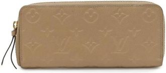 Louis Vuitton Portefeuille Clemence Monogram Empreinte Pre-owned - Femme - Pre-owned - Beige - Taille: ONE Size