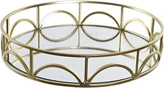 DKD Home Decor tablett, Gold, Estándar