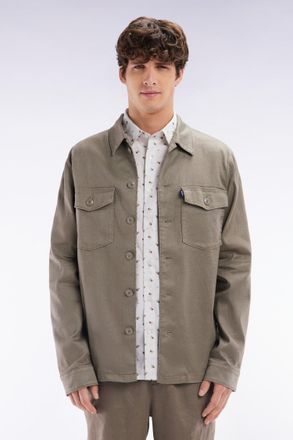 Eden Park Surchemise À Poches Plaquées En Lin Et Coton Stretch Sable