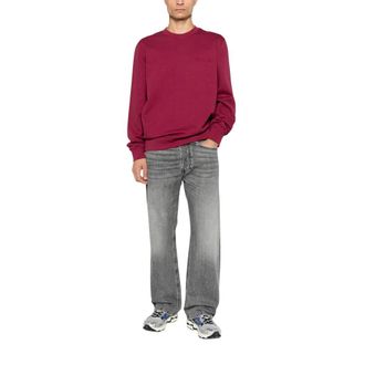 Calvin Klein Glatter Baumwollpullover - - Sweatshirts & Hoodies - Herren - Rot - S