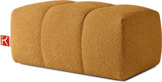 Konsimo Ecksofa RAVIA mit Schlaffunktion, Modern-Stil, Premiumqualit&auml;t aus EU, kompakte Gr&ouml;&szlig;e, Boucl&eacute;-Stoff, ausziehbare Liegefl&auml;che (193x150 cm) (Honig, Sitz