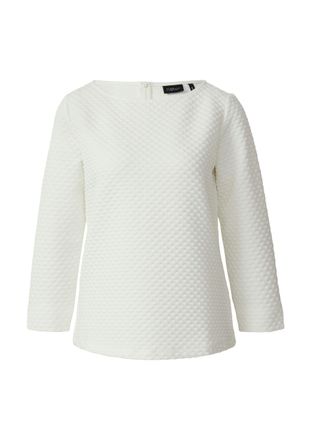 s.Oliver Jacquard-Sweatshirt im Relaxed Fit mit U-Boot-Ausschnitt