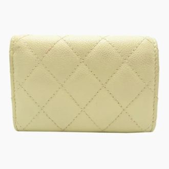 Chanel Pre-owned Leather Wallet - - Pre-owned - Damen - Beige - ONE SIZE