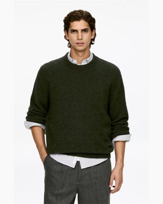 Arket Pullover Aus Alpakawolle Und Wolle -Gr&uuml;n