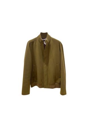 Loro Piana Khaki Cashmere Bomber Jacket Size XXXL