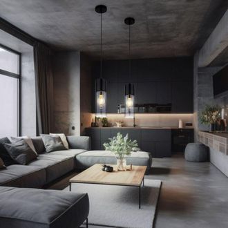 Globo Lighting Lampe à suspension en verre fumé noir, lampe de table à manger, lampe de salon, métal, 1x E27, DxH 10 x 152,5 cm, lot de 2