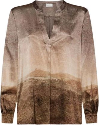 Pierre-Louis Mascia Femme, Blouses et Chemises, Beige, Taille: 40 FR Adastrgum Chemise &agrave; manches longues