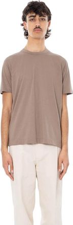 Daniele Fiesoli Homme, Tops, Beige, Taille: L T-shirt en coton merceris&eacute;