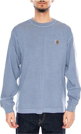 Carhartt Work in Progress Homme, Tops, Bleu, Taille: S L/S Nelson T-Shirt