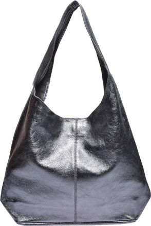 Luisa Vannini Grau Rindsledertasche