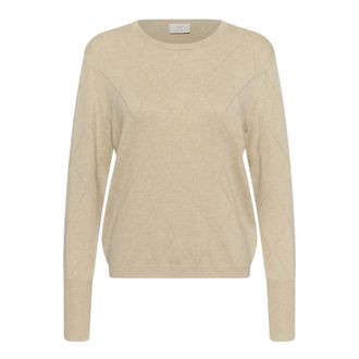 Kaffe Rundhals-Strickpullover - - Knitwear - Damen - Beige - 2XL