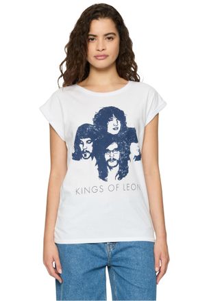 Merchcode Damen T-Shirt Ladies Kings of Leon Silhouette Tee, Regular Fit, Cotton 100%, S