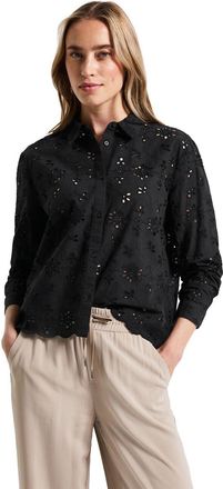 Street One Damen Hemdbluse mit Lochstickerei