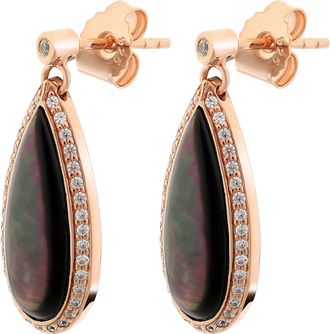 Orphelia Damen-Hängeohrringe 925_Sterling_Silber Perlmutt zo-7367