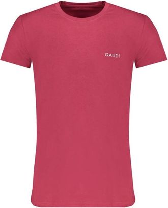 Gaud&igrave; Rotes Baumwoll-Print-Logo-T-Shirt - - Tops - Herren - Rot - S