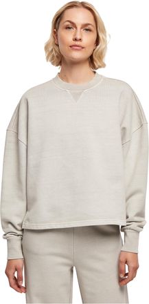 Urban Classics Damen Ladies Heavy Terry Garment Dye Crewneck warmgrey, 3XL