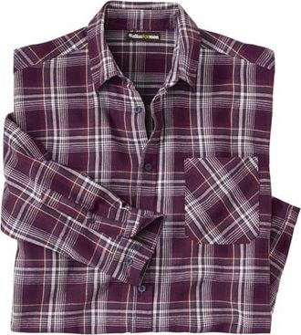 Atlasformen Chemise pour Homme - Chemise à Carreaux en Flanelle - Confortable et Chaude - 100% Coton - Coupe Ample - Disponible en Grandes Tailles du M au 5XL
