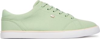 Tommy Hilfiger Sneakers aus Stoff Tommy Hilfiger Th Low Profile Vulc Canvas FW0FW09102 Gr&uuml;n