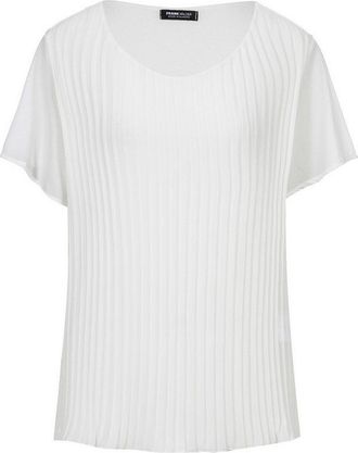 Frank Walder Klassische Bluse mit Plissee-Struktur