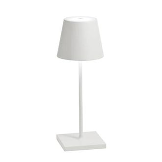 Zafferano Poldina Pro Mini, Lampe de Table Rechargeable et Sans Fil avec Contr&ocirc;le Tactile, Utilisable &eacute;galement comme Lampe dExt&eacute;rieur, Dimmer 2200-3000 K, Haut