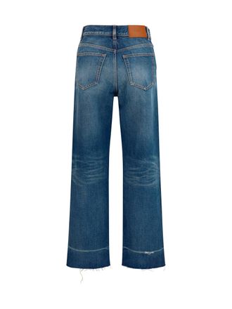 Chlo&eacute; Womens Bootcut Jeans Dark Cobalt Cotton
