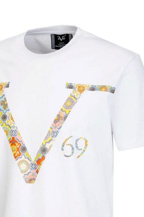 19V69 T-Shirt Rafael Baroque - Herrenshirt - Kurzarmshirt - Shirt mit Logodruck