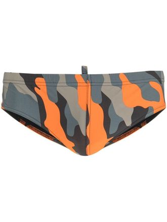 Dsquared2 slip de bain &agrave; logo imprim&eacute; - Vert