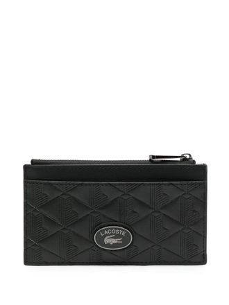 Lacoste porte-cartes zipp&eacute; Nomogramme - Noir