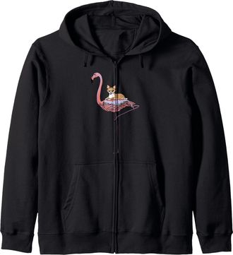Huebucket Flamingo and Chihuahua Kapuzenjacke
