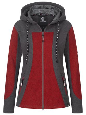 Rock Creek Damen Jacke Fleecejacke &Uuml;bergangsjacke Windbreaker Fleece Jacken Outdoorjacke Stehkragen Damenjacke Melange Fleecejacke Sweatjacke Pullover D-504 Rot 