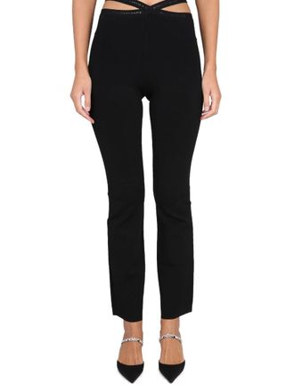 T Alexander Wang Logo-Detailed Viscose Leggings - Black