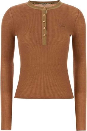 Chlo&eacute; Antik-Seiden-T-Shirt - - Tops - Damen - Braun - M