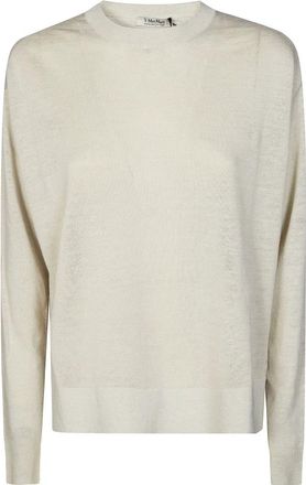 Max Mara Femme, Pulls, Blanc, Taille: 40 FR Smmfervore Maglia GC Over Lino
