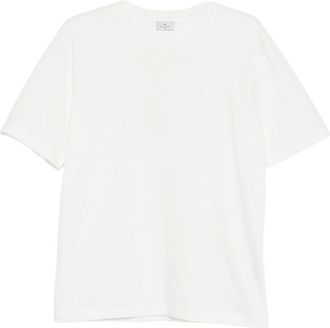 Etro Homme, Tops, Blanc, Taille: XL T-shirt en coton avec logo