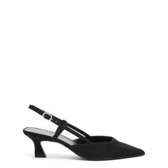 Stuart Weitzman Femme, Chaussures, Noir, Taille: 38 1/2 EU Vinnie 50 Slingback