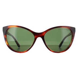 Ralph Lauren Lunettes de soleil Ralph Lauren RL8186 500771 shiny striped havana bottle green