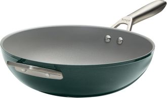 Ninja ZEROSTICK Ceramic Pro 28 cm Wok, kratzfest, PTFE-frei, kompatibel mit allen Kochfeldern, gr&uuml;n, CW30928UKGN