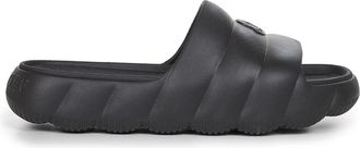 Moncler Homme, Chaussures, Noir, Taille: 39 EU Sandales Noires Matelass&eacute;es Slip-On