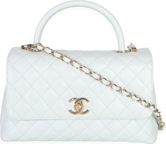 Chanel Quilted Caviar Medium Coco Top Handle Handbag
