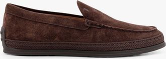 Tod's Suede loafer with engraved logo - TODS - gender_Man
