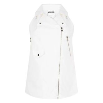 Moschino Damen, Jacken, Wei&szlig;, SGr&ouml;&szlig;e
