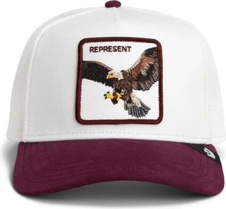 Goorin Brothers unisex, Accessoires, Blanc, Taille: ONE Size Suede Eagle Trucker Cap