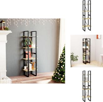 vidaXL Vidaxl - Bibliothèque à 4 niveaux 40x30x140 cm Bois de pin massif - Bibliothèque Industrielle - Bibliothèque Design - Étagère Bois - Meuble Rangement