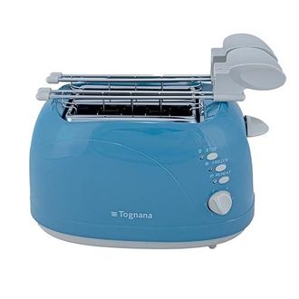 Tognana Iridea, Grille-pain avec pince, plastique - acier inoxydable, bleu sucre