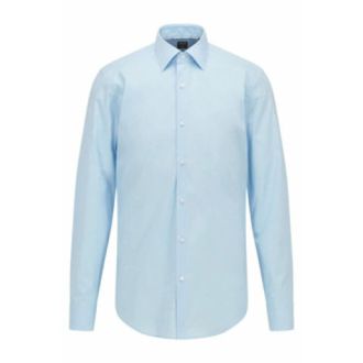 HUGO BOSS Homme, Chemises, Bleu, Taille: XL Chemise Classique Homme en Couleur Unie