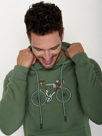 Greenbomb Hoodie Trek Bike Enzo Simple (1) regular geschnitten, aufgesetzte Fronttasche, Raglan &Auml;rmel