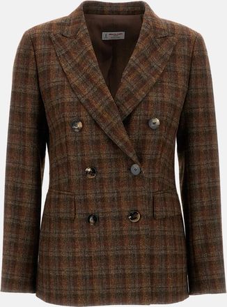 Alberto Biani Doppelreihiger Shetland-blazer