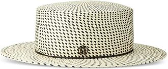 Maison Michel unisex, Accessoires, Beige, Taille: M Casquette &agrave; couronne plate